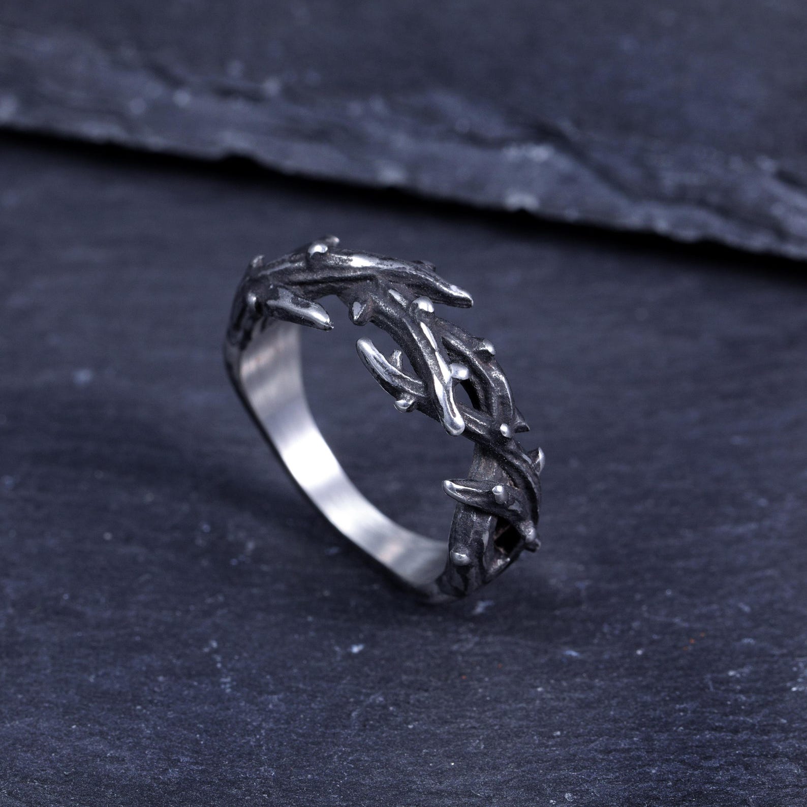 Thistles and Thorns Gothic Rings Opium Y2k Rings Hip Hop Punk Signet ...