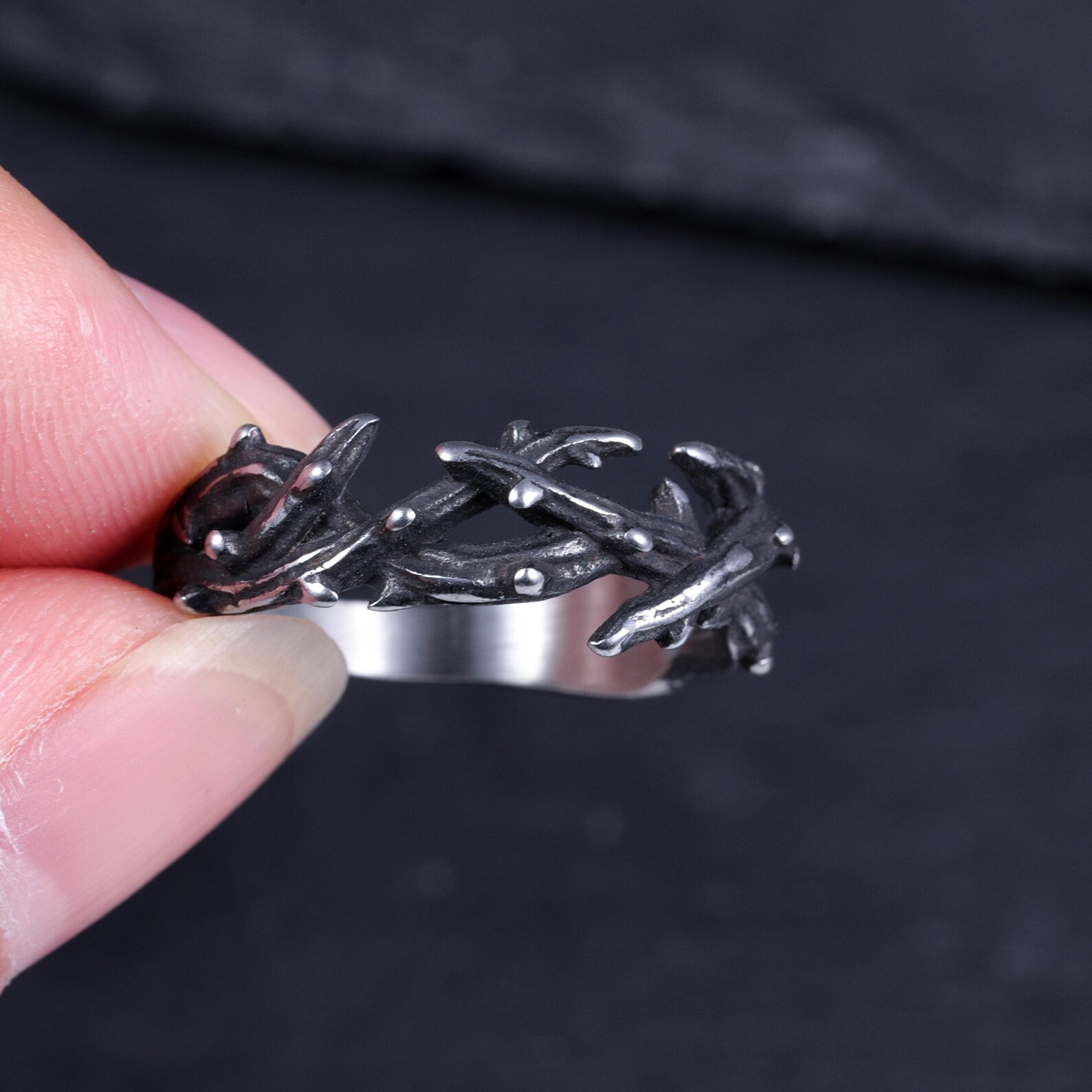 Thistles and Thorns Gothic Rings Opium Y2k Rings Hip Hop Punk Signet ...