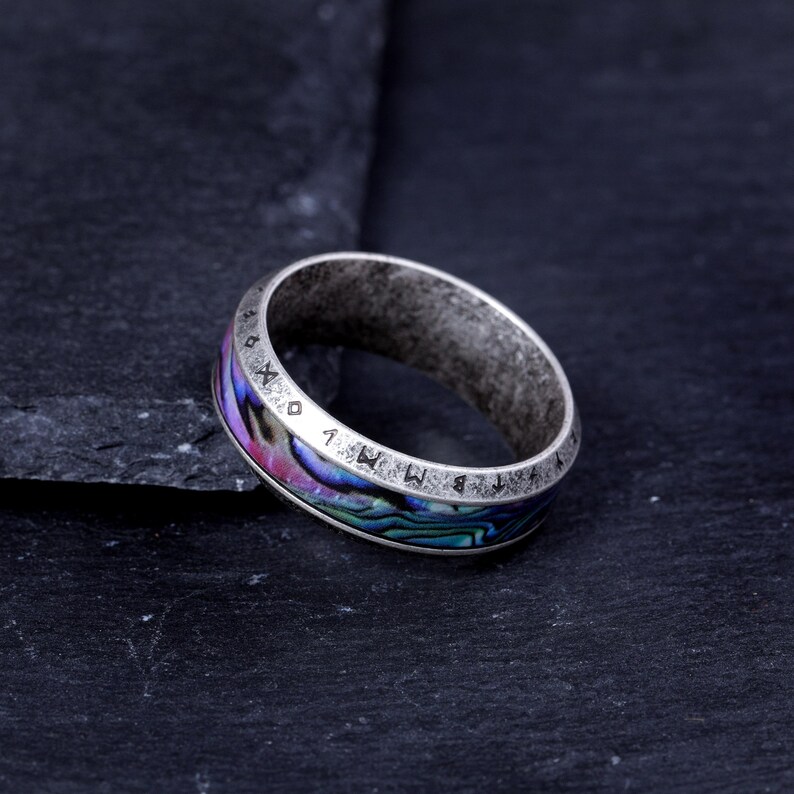 Vikings Symbol Tree of Life Shell Punk Rings Opium Y2k Rings Hip Hop ...