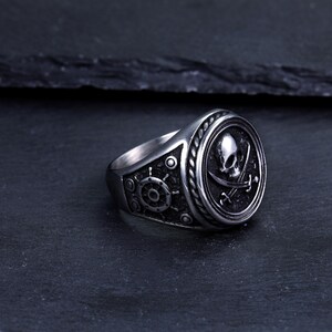 Viking Pirates Skull Punk Signet Rings Opium Y2k Rings Hip Hop Gothic ...