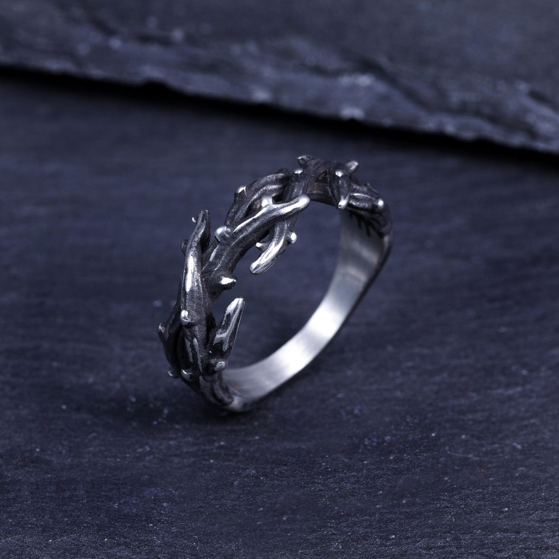 Thistles and Thorns Gothic Rings Opium Y2k Rings Hip Hop Punk Signet ...