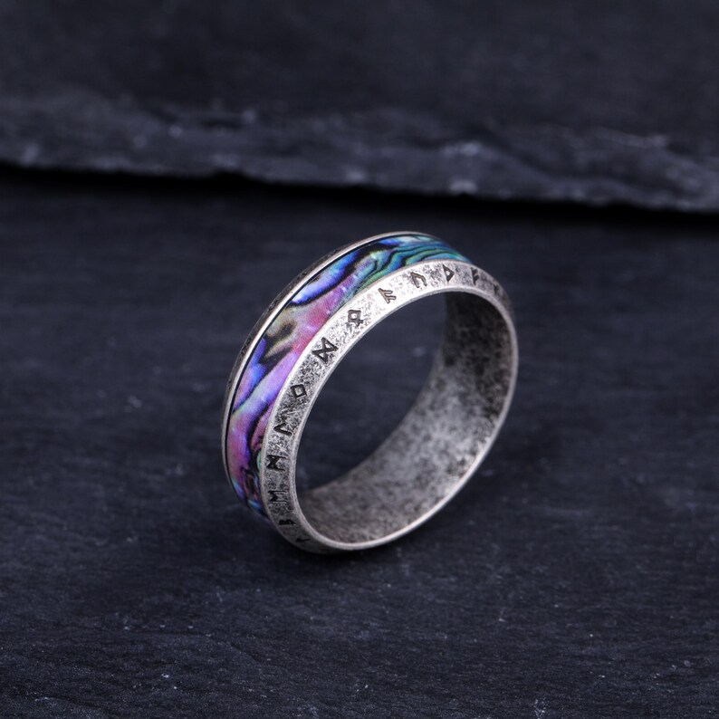 Vikings Symbol Tree of Life Shell Punk Rings Opium Y2k Rings Hip Hop ...