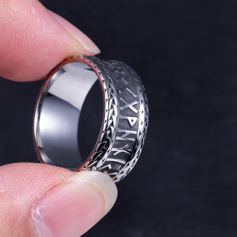 Vikings Symbol Navigation Punk Rings Opium Y2k Rings Hip Hop Gothic ...