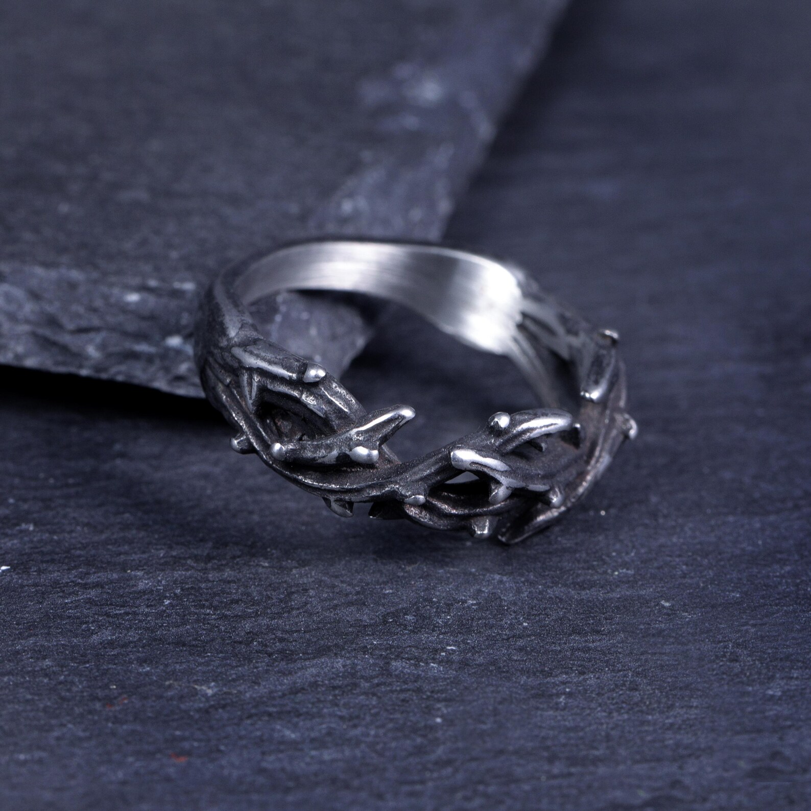 Thistles and Thorns Gothic Rings Opium Y2k Rings Hip Hop Punk Signet ...