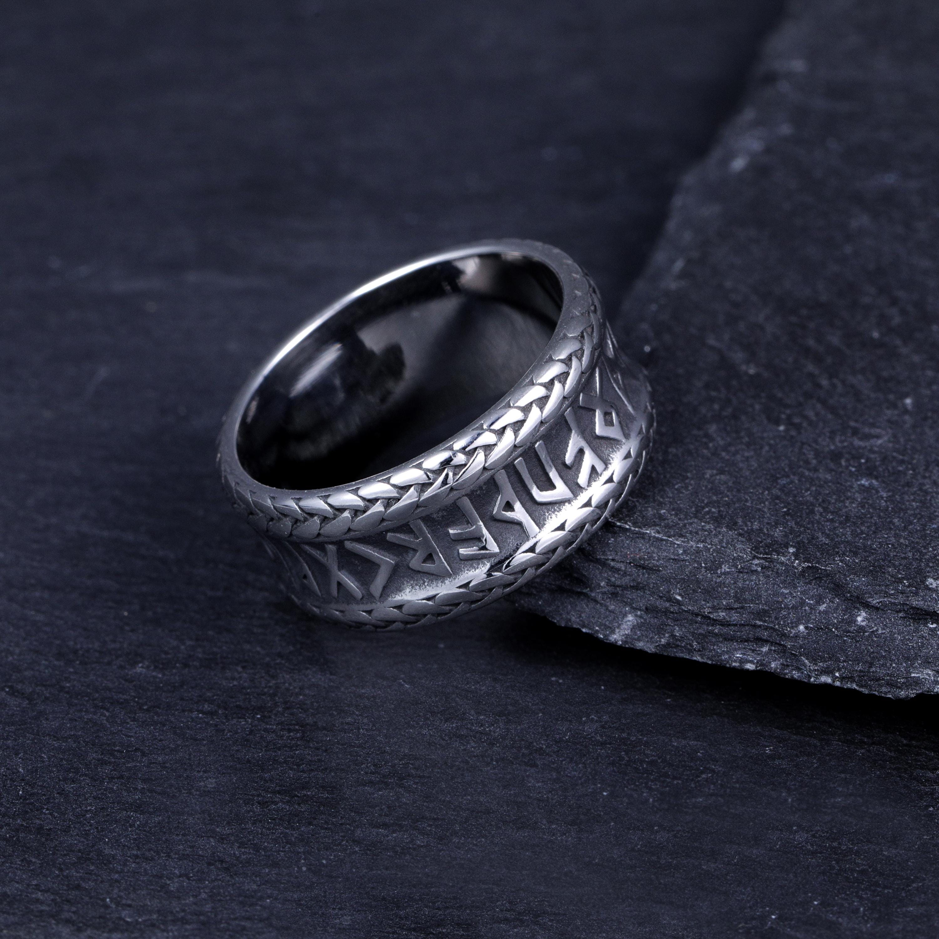 Vikings Symbol Navigation Punk Rings Opium Y2k Rings Hip Hop Gothic ...