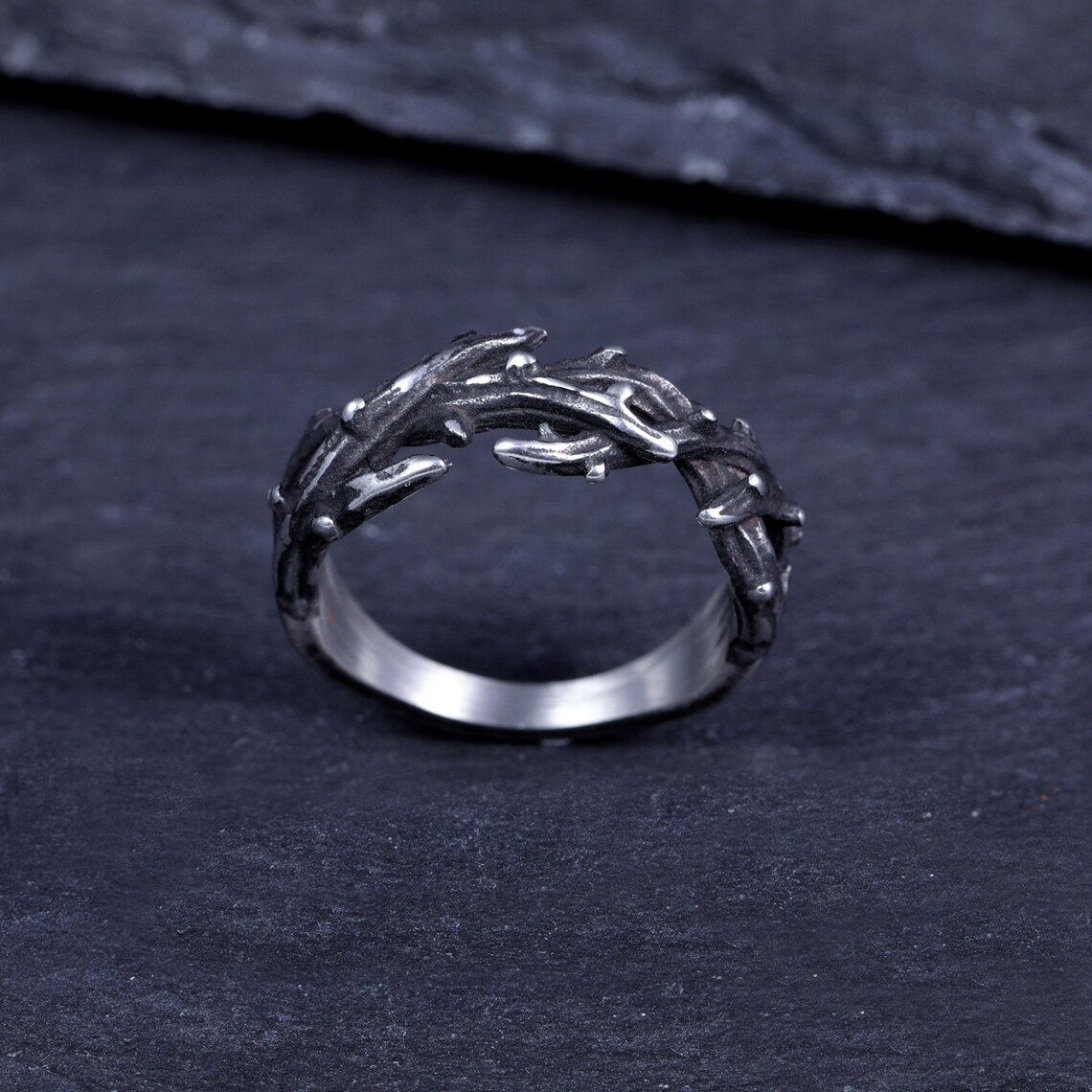 Thistles and Thorns Gothic Rings Opium Y2k Rings Hip Hop Punk Signet ...