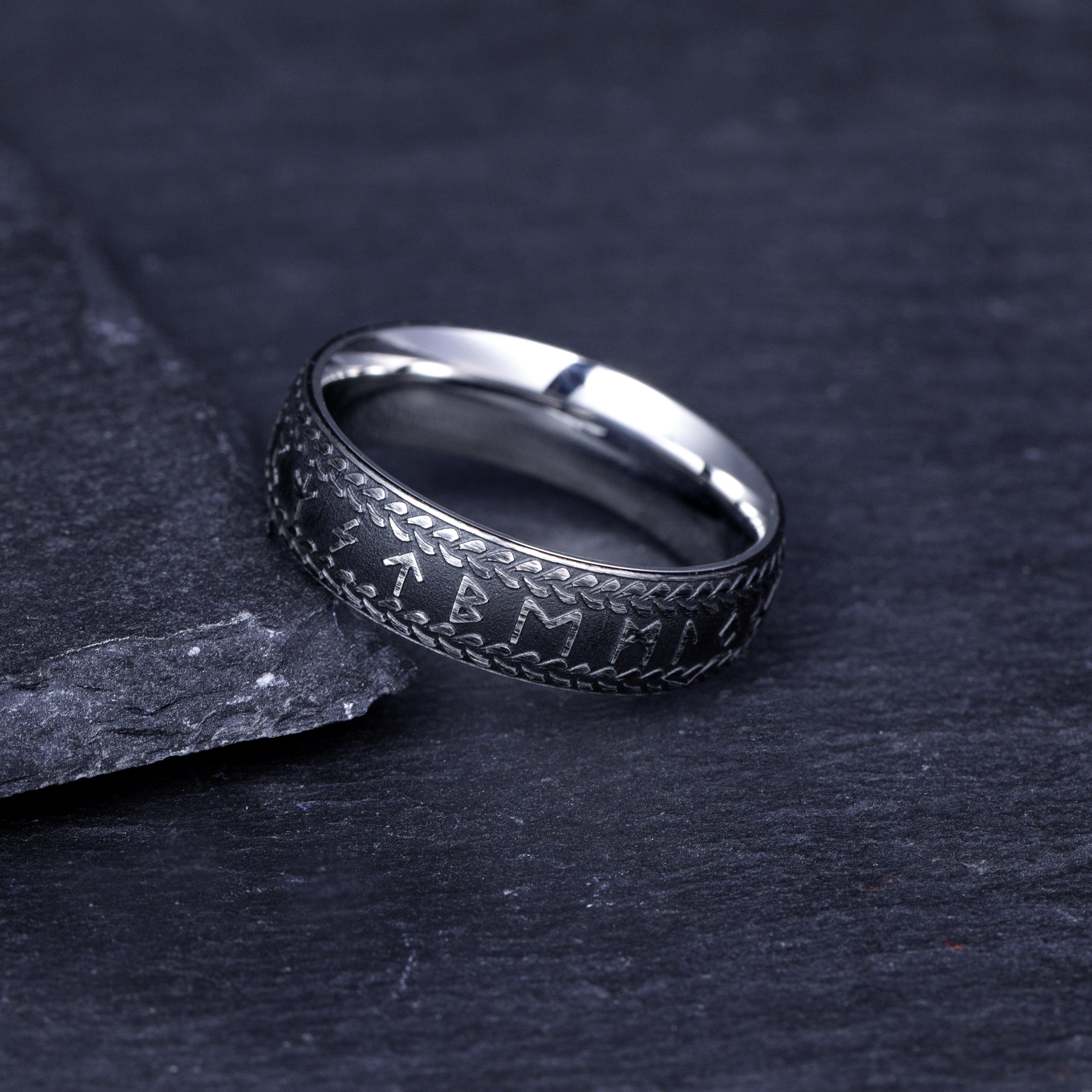 Vikings Symbol Navigation Punk Rings Opium Y2k Rings Hip Hop Gothic ...