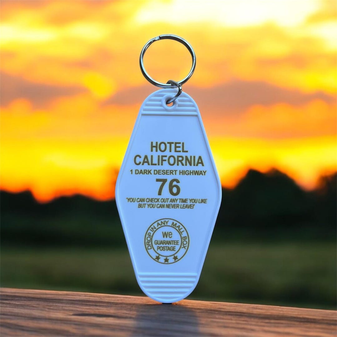 Hotel California Keychain Motel Style - Etsy