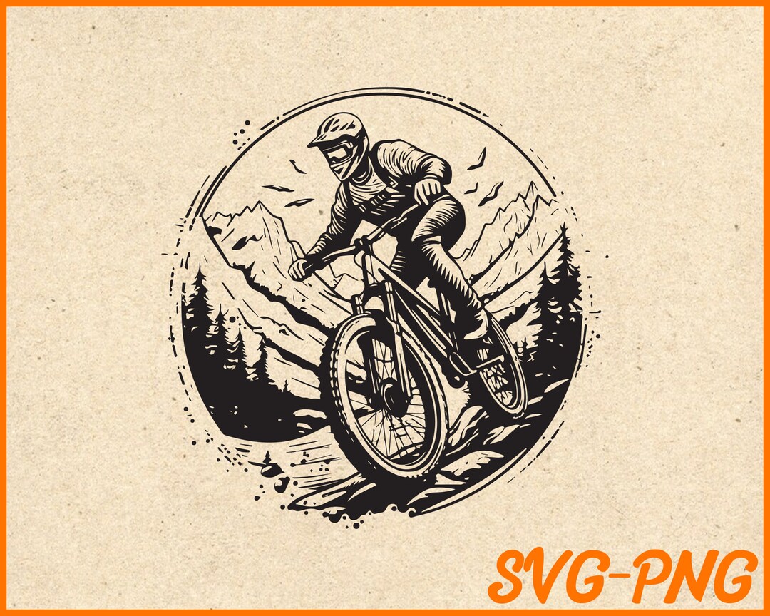 Mountain Cyclist Svg Man With Cycle Svg Cycle Man Svg Cyclist Svg Rides ...