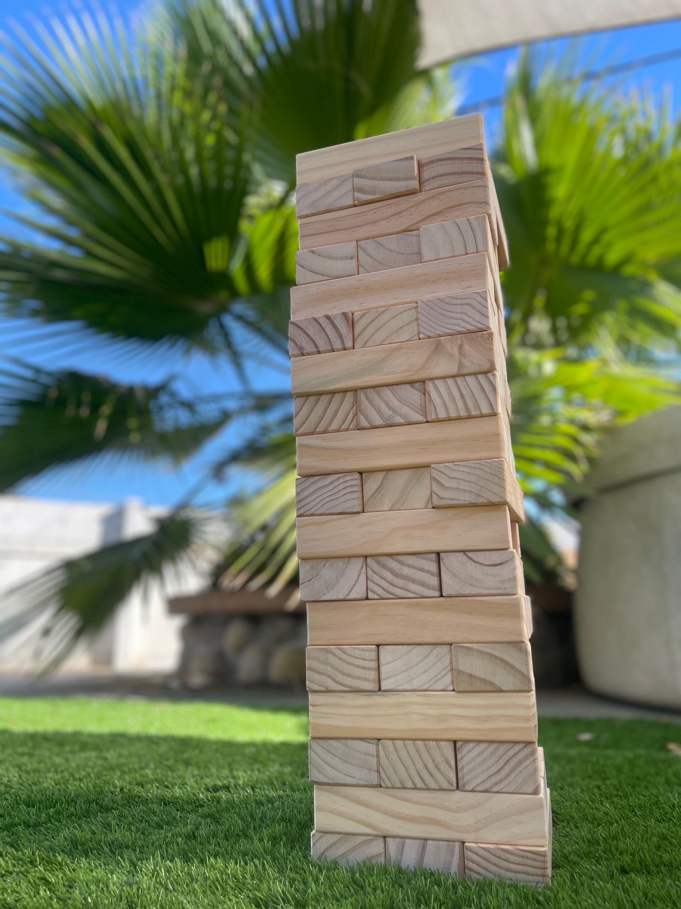 Giant Tumble Tower Game: 54 Wooden Timbers, Outdoor Family Fun - Etsy