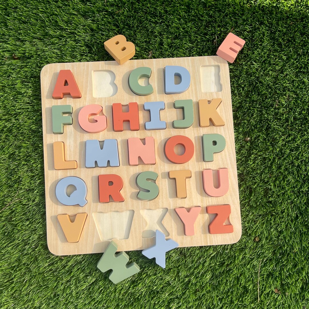 Kids Large Educational Puzzle Alphabet ABC Game Montisorri Teaching ...