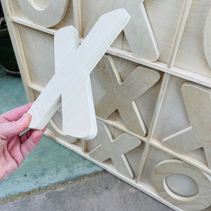 Giant Wood Tic Tac Toe Board Game Easel Stand Tall at 24in X 24in ...
