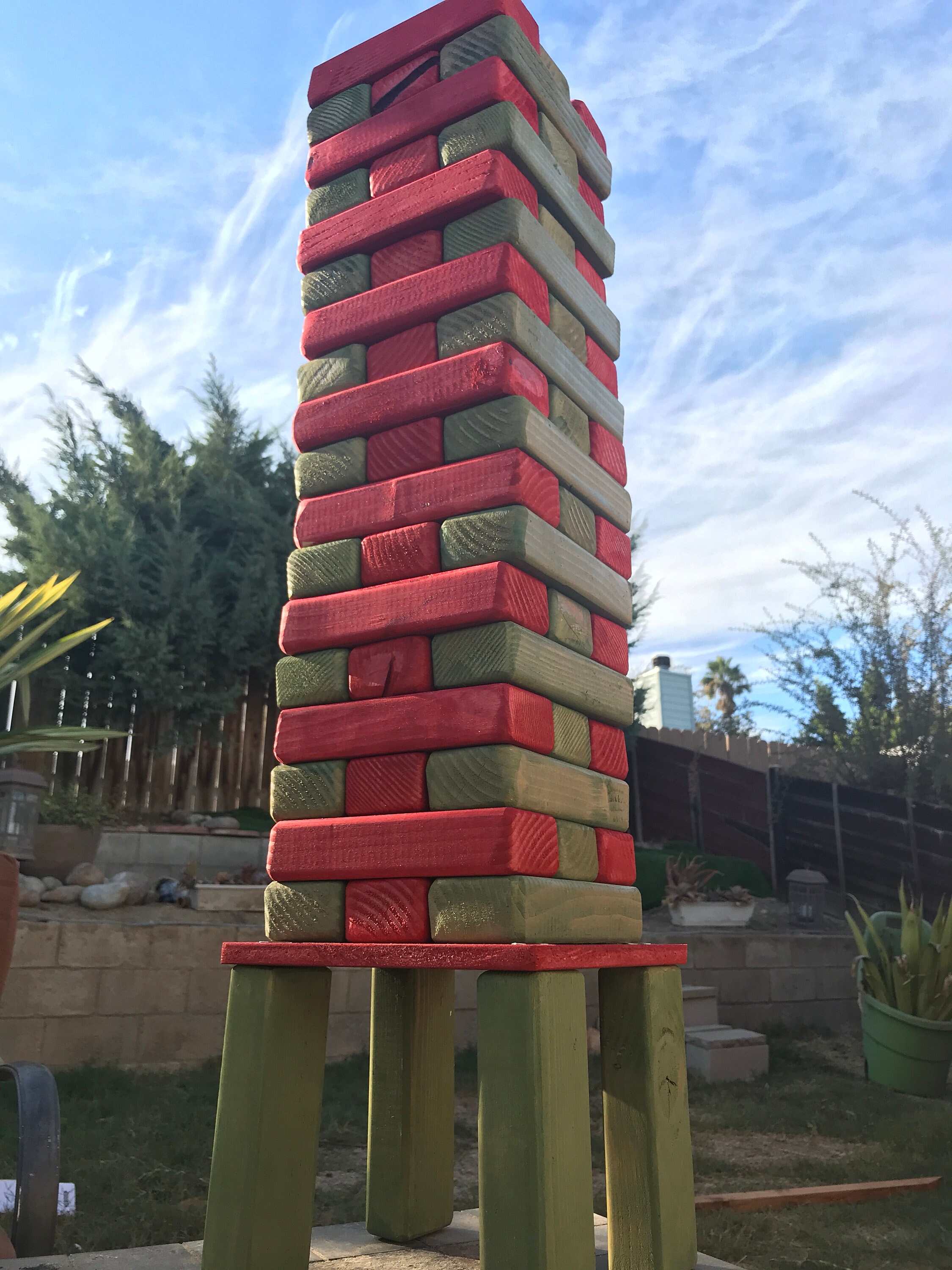 Giant Tumble Tower Game Pick 2 Color All Blocks Stained Inc Game Stand ...