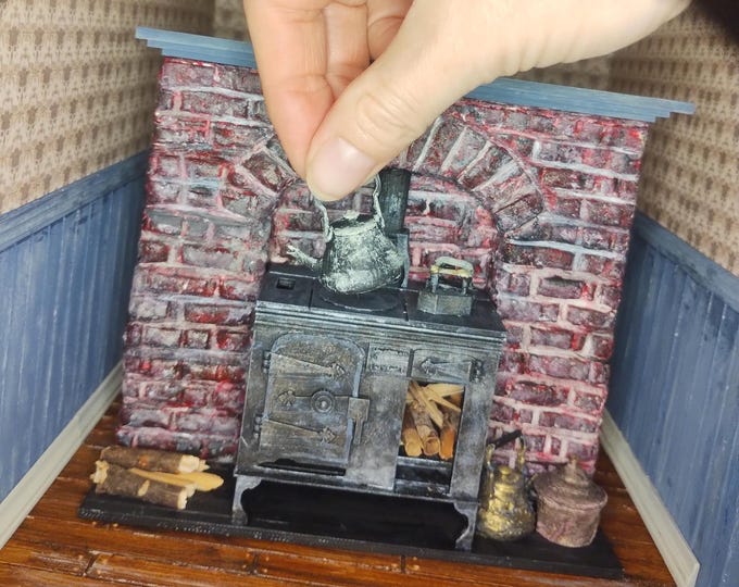 Antique Style Cast Iron Wood Stove W Fancy Nickel Top - Ships Fedex! - Etsy