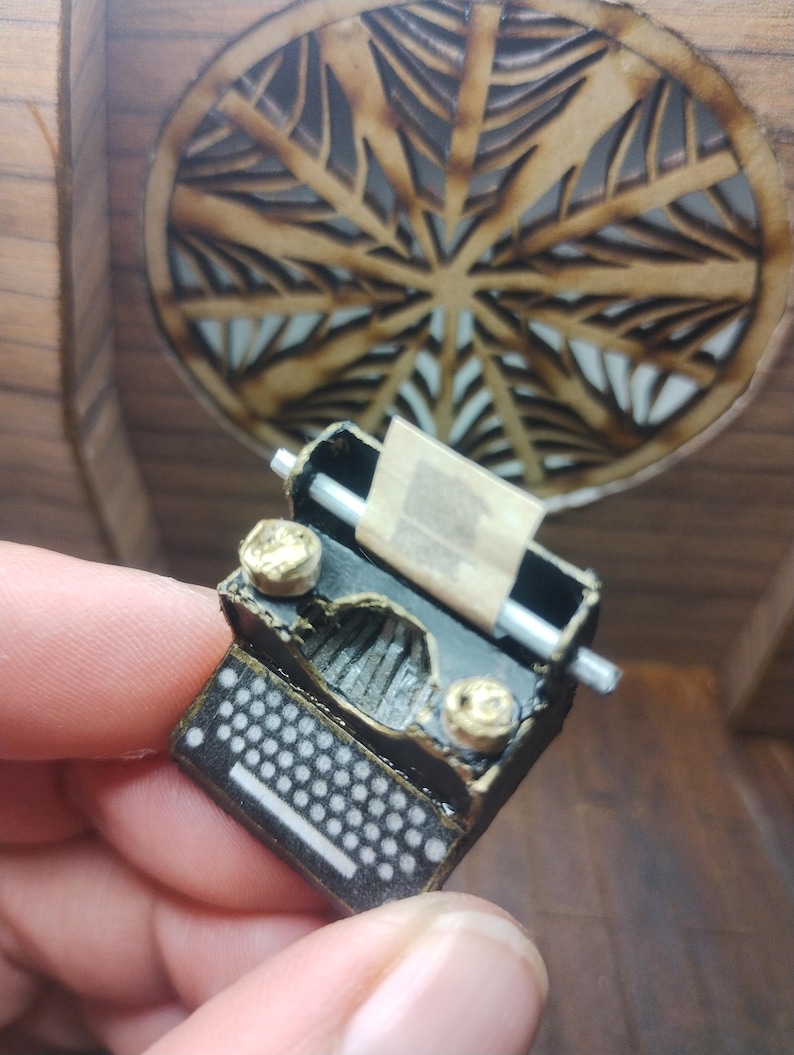 1.12/1.24 Dollhouse Miniature Typewriter - Digital Files for Cricut Joy ...