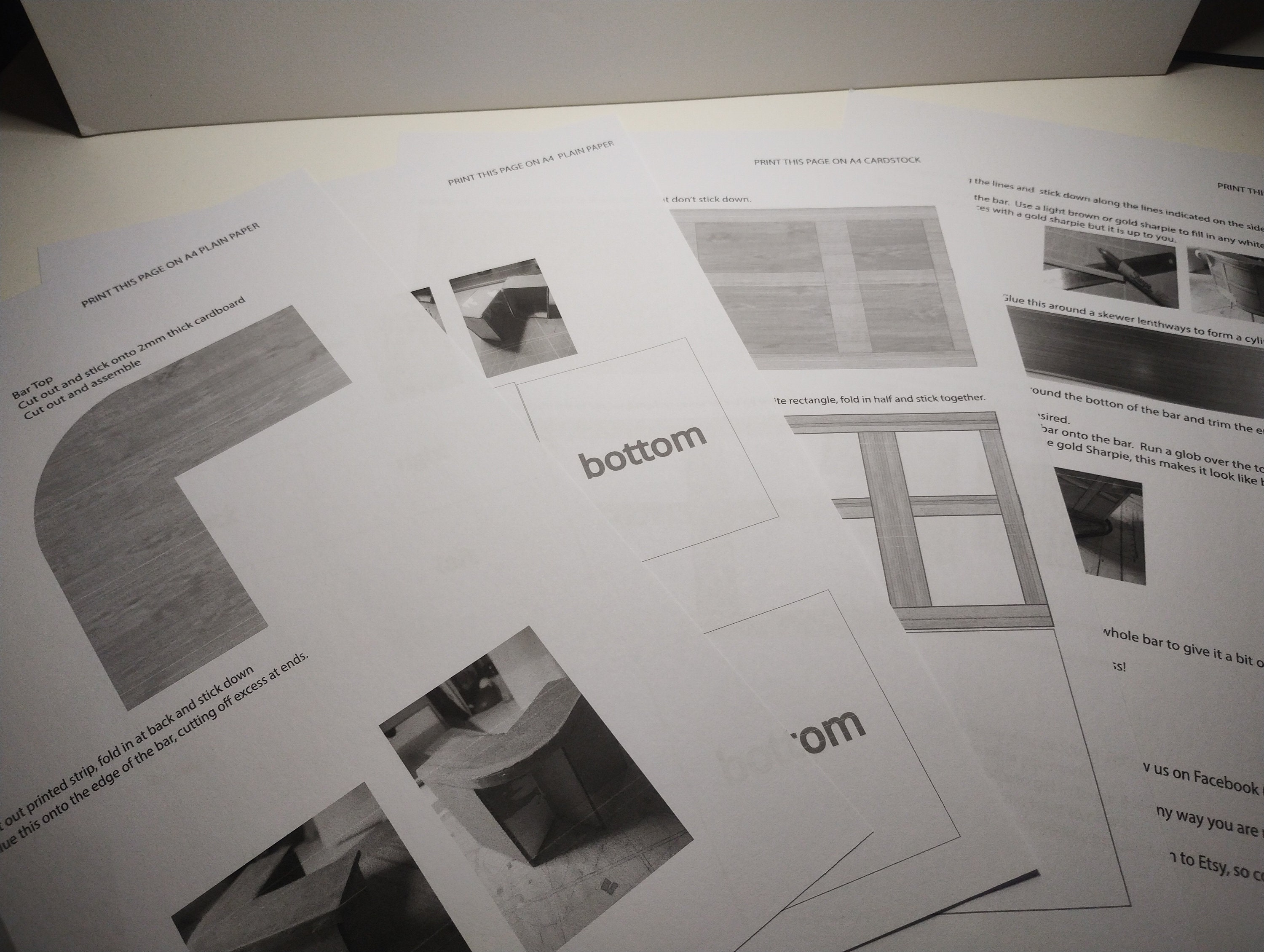 1:12 Miniature Bar/shop Counter - Printable - Etsy