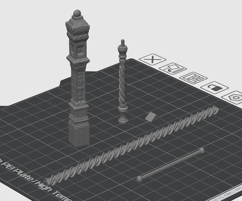 1:12 Spindle, Newel Post and Railing for Staircase - STL Download for ...