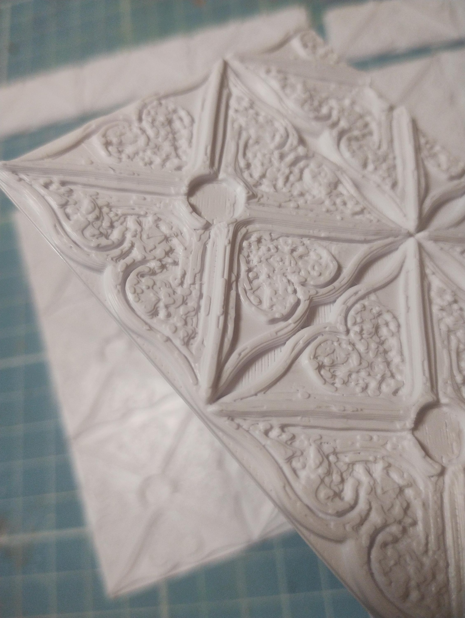 1:12 Victorian Ceiling Tiles & Rose - STL Download for 3D Filament ...