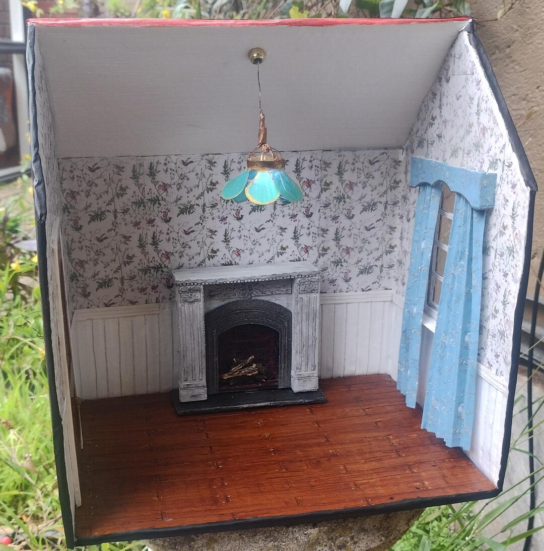 DIY Cardboard Room Box – Dining Room 1:12 Scale (digital Download) - Etsy
