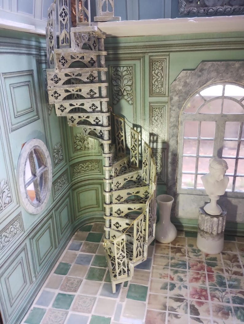 1:12 Dollhouse MDF Spiral Staircase - Digital Download for Laser ...