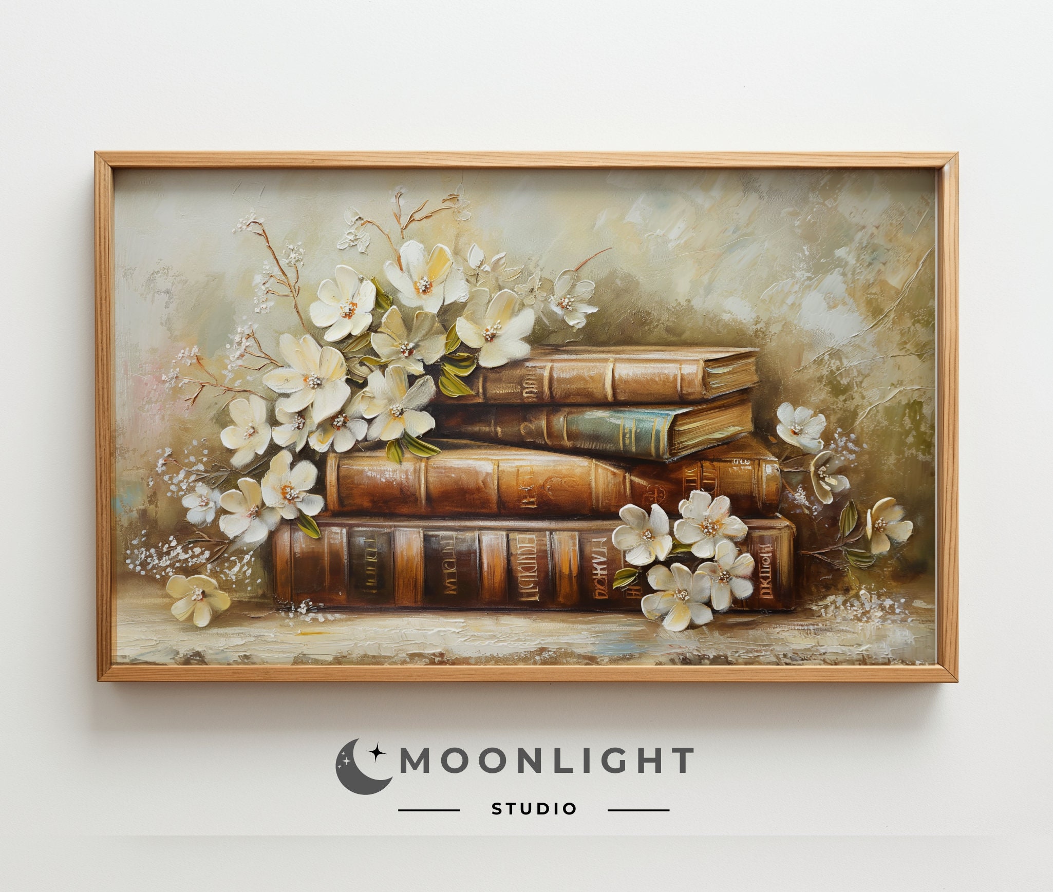 FRAME TV Art Spring Floral Still Life, Frame TV Still Life With Books ...