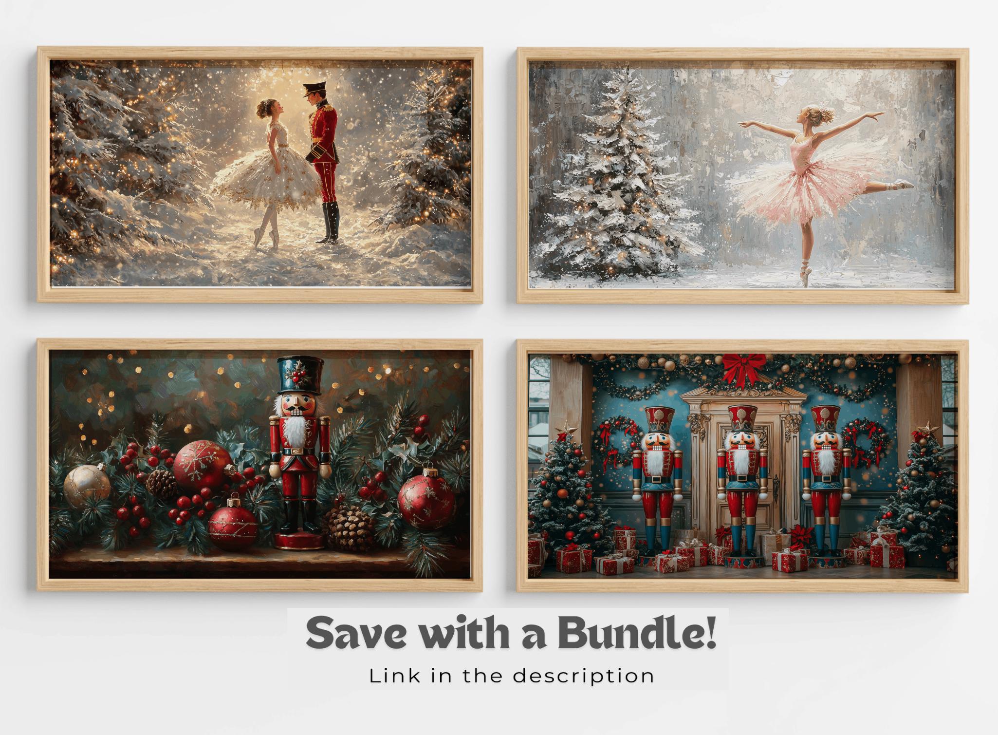 Santa and Reindeer FRAME TV Art, Christmas Frame Tv Art, Christmas ...