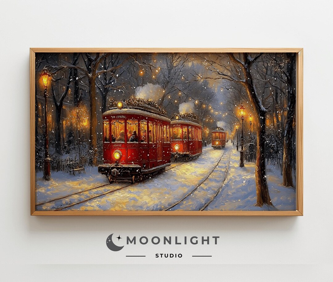 Frame TV Christmas Express Train, Moody Winter Landscape, Christmas ...