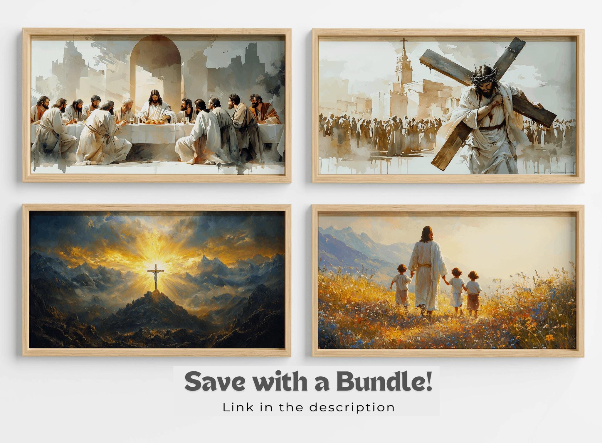 Archangel Saint Michael Frame Tv, Archangel Religious Wall Art ...