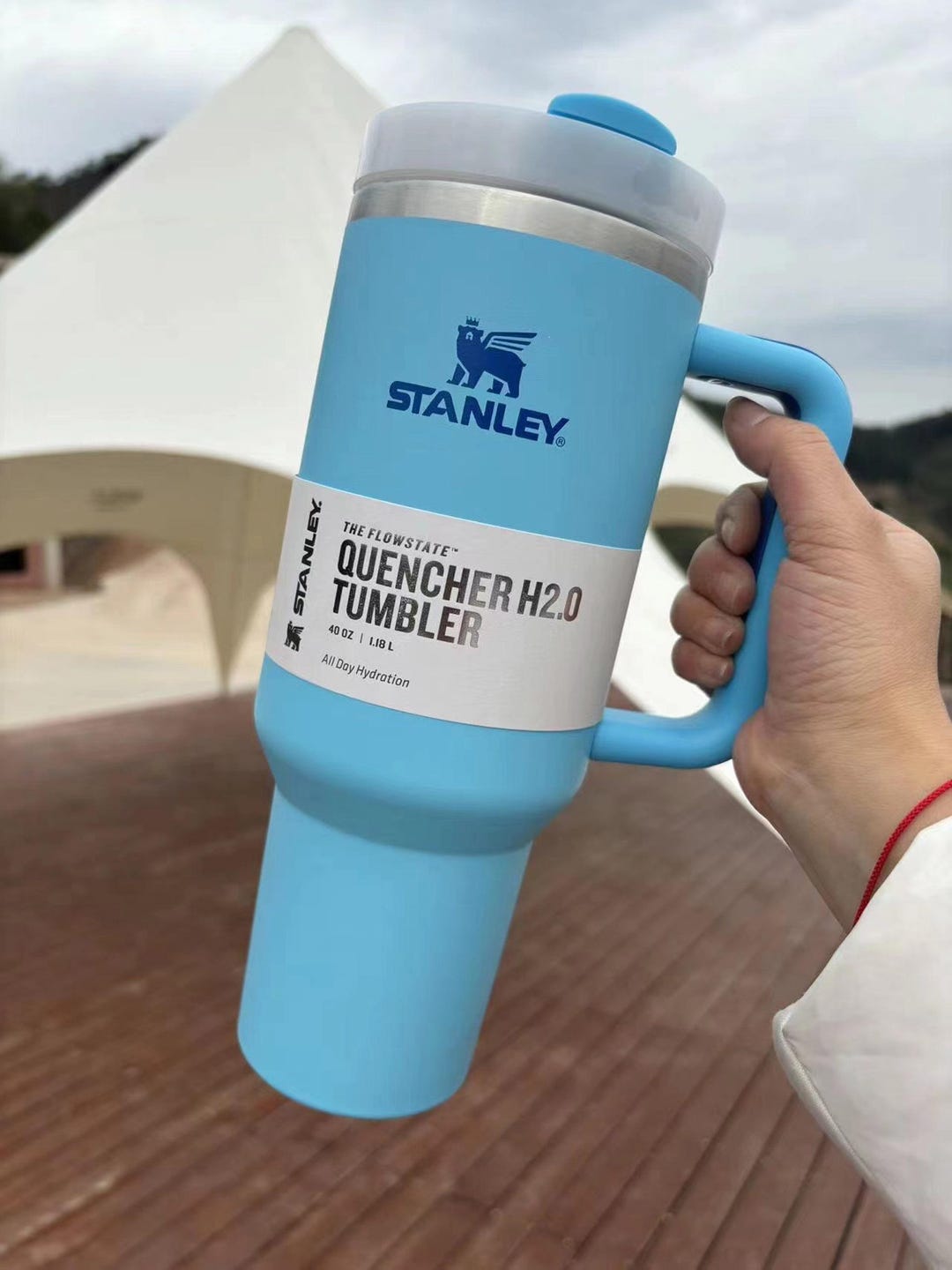 Customisable Pool Blue Stanley 40oz Cup Stanley Tumbler Customisable ...