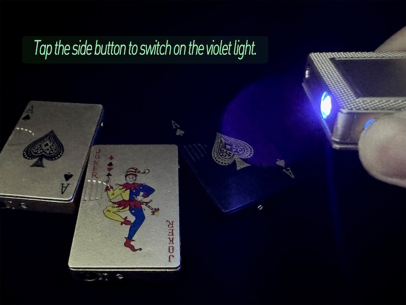 Poker Inflatable Lighter Windproof Metal Money Detector Lighter Cool ...