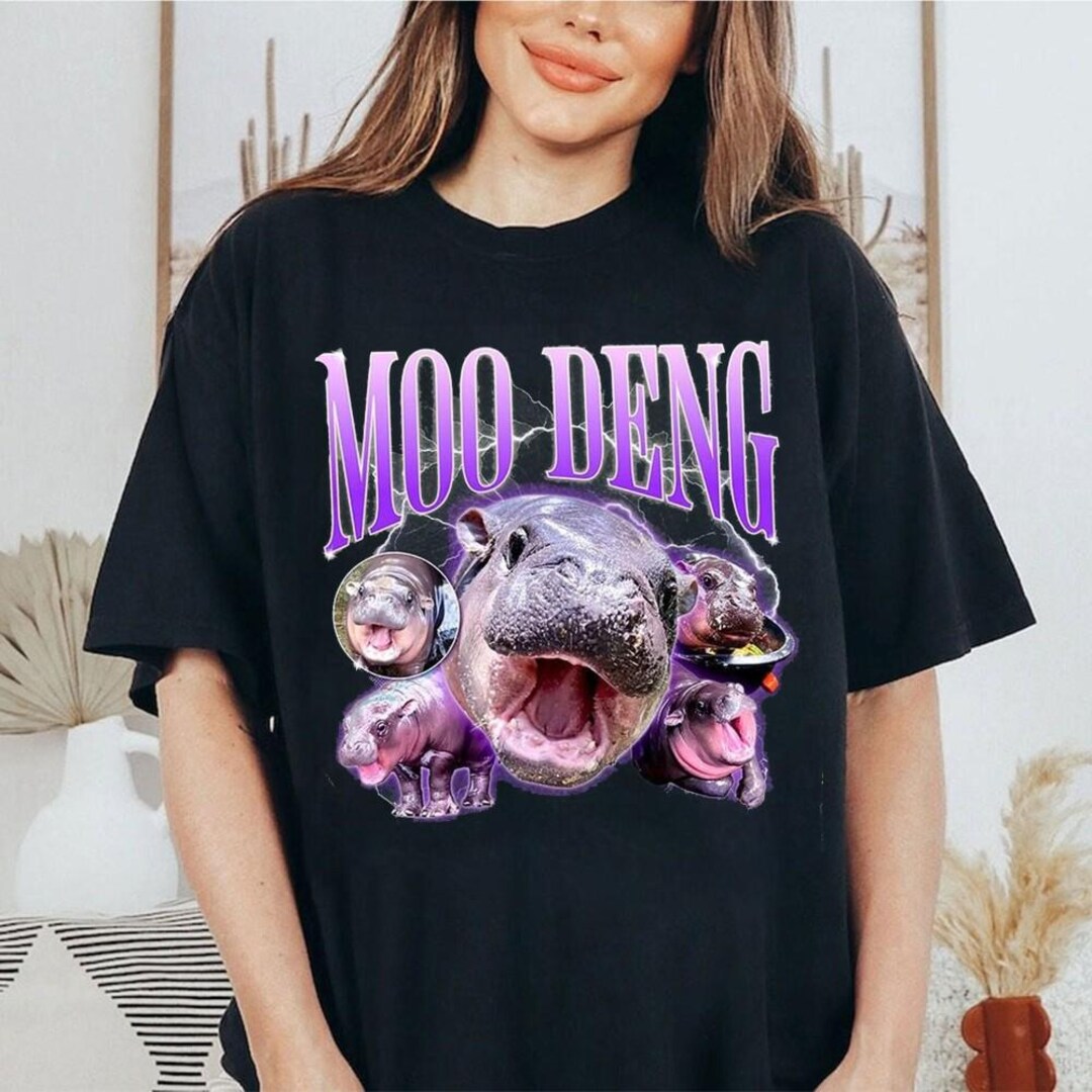 Moo Deng Bootleg Cute Moo Deng Shirt, Moo Deng Vintage Shirt, Trending ...