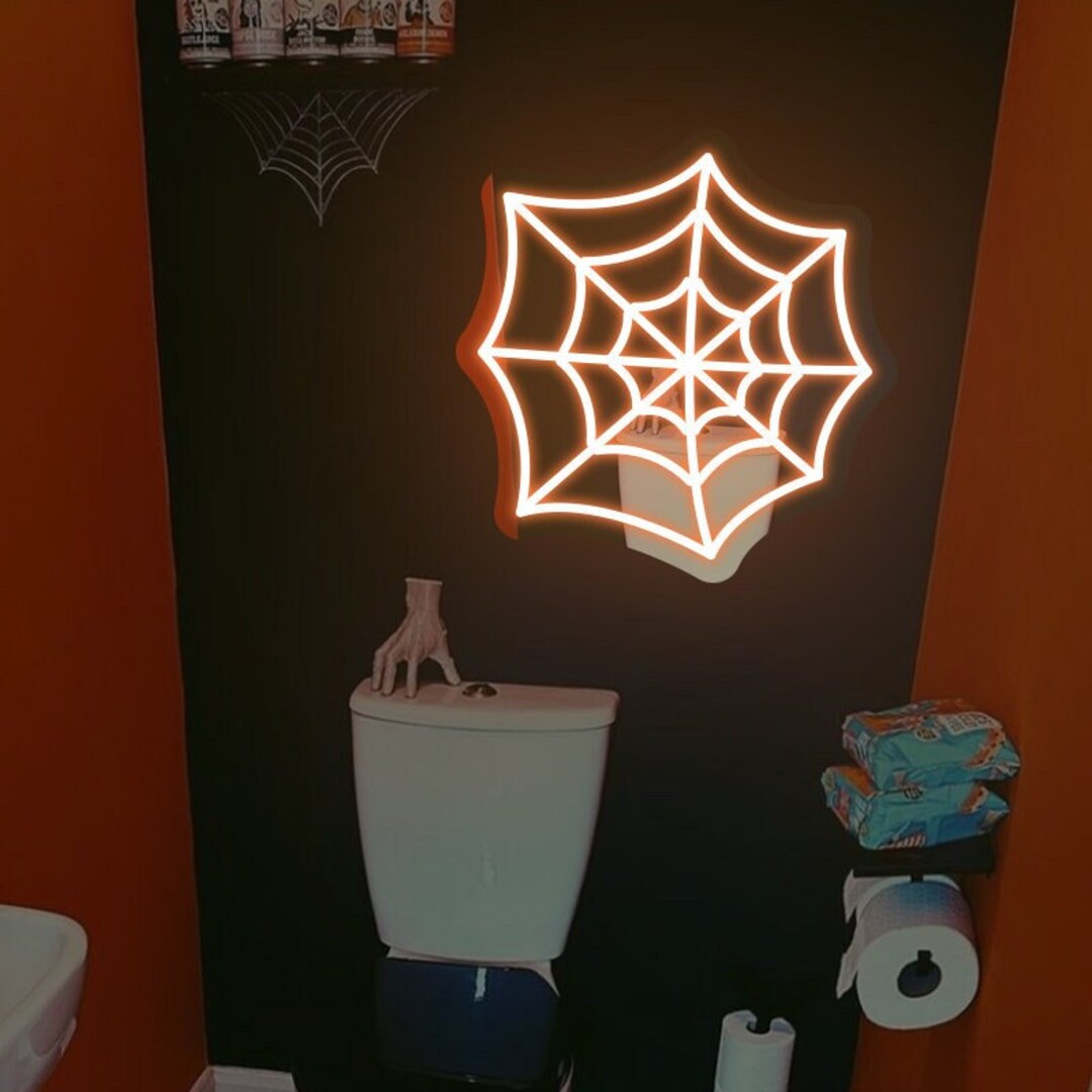 Spider Web Mirror Neon Sign,gothic Mirror,mirror Neon Sign,gothic Lover ...