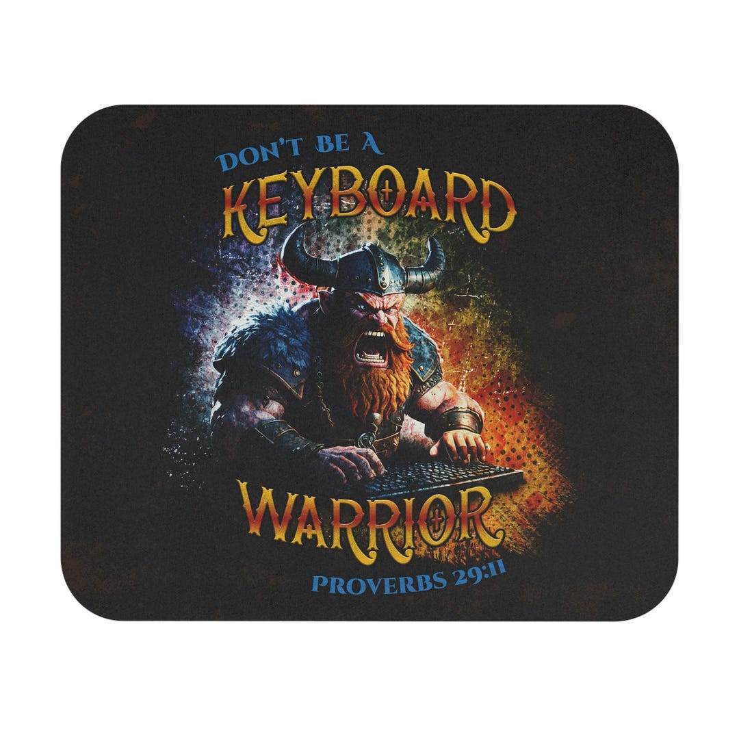 Angry Viking Mouse Pad - Black - Biblical Reminder Design - Etsy