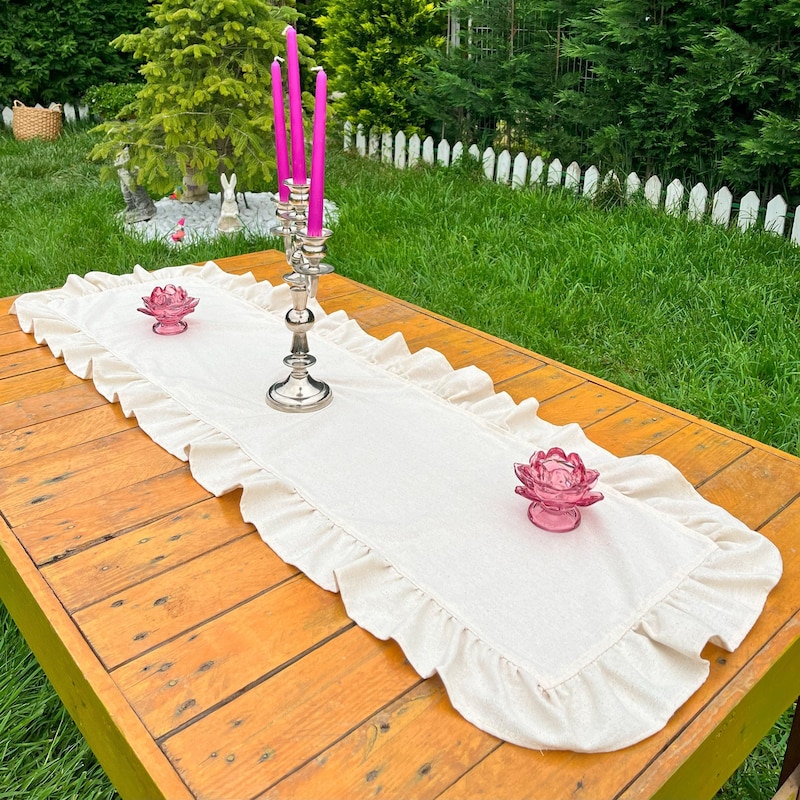 Ruffled Table Runner - Etsy
