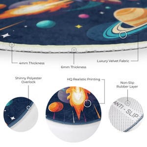 Astronaut Adventure Rug | Rocket Galaxy Nursery Carpet | Space ...