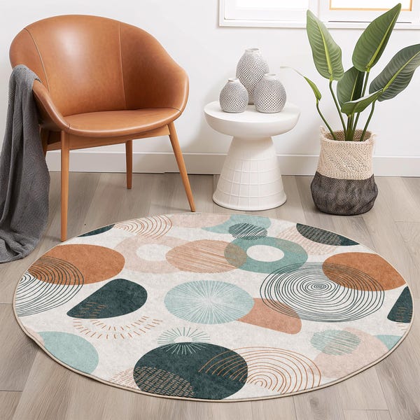 Round Boho Rug - Etsy