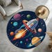 Astronaut Adventure Rug Rocket Galaxy Nursery Carpet Space Exploration ...