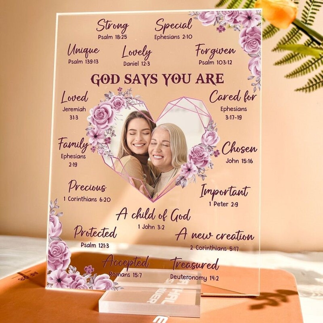 Bible Verses Acrylic Plaque, Christian Gift Decor, Inspirational ...