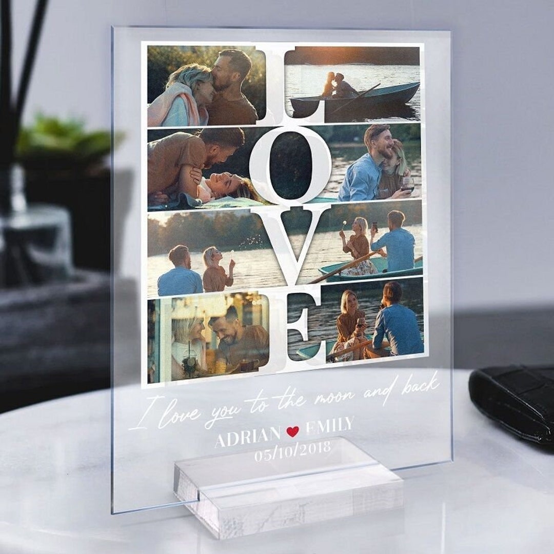 Personalized Acrylic Plaque, Custom Photo Plaque, Love Collage Photo ...