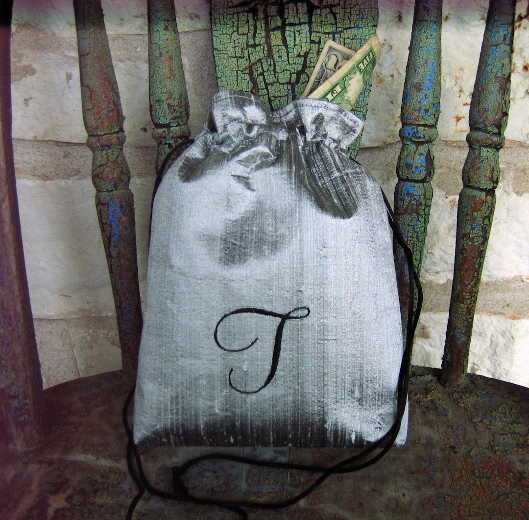 Custom Bridal Wedding Drawstring Money Cash Card Bag Silk Dupioni - Etsy