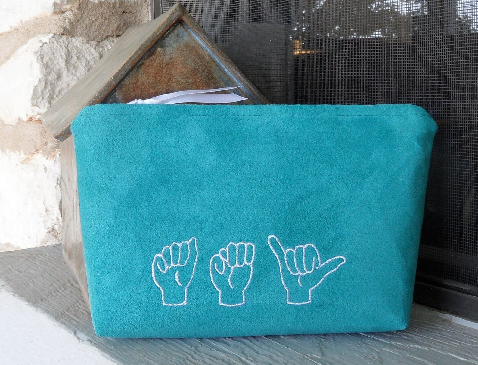 Custom American Sign Language ASL Zippered Cosmetic Makeup Bag | Etsy