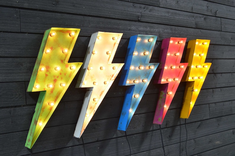Lightning Bolt Marquee - Etsy