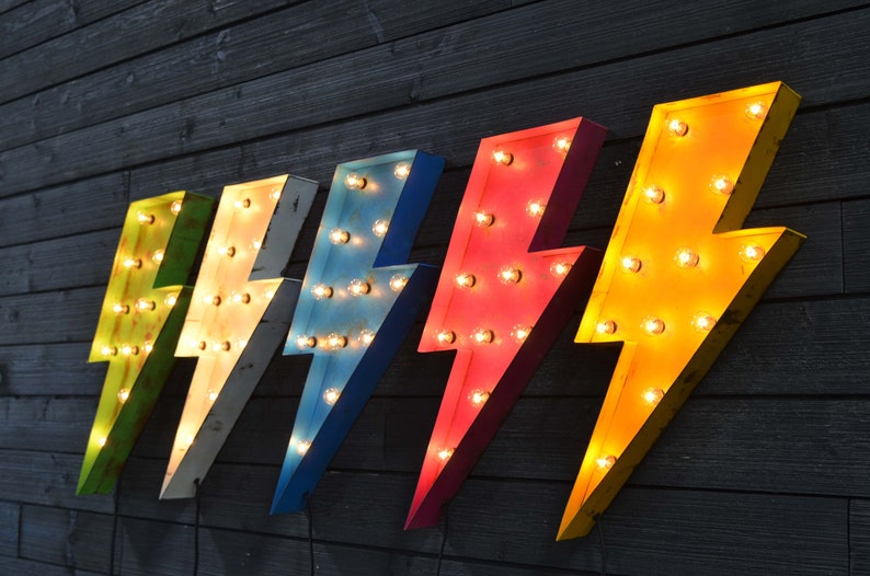 Lightning Bolt Marquee - Etsy
