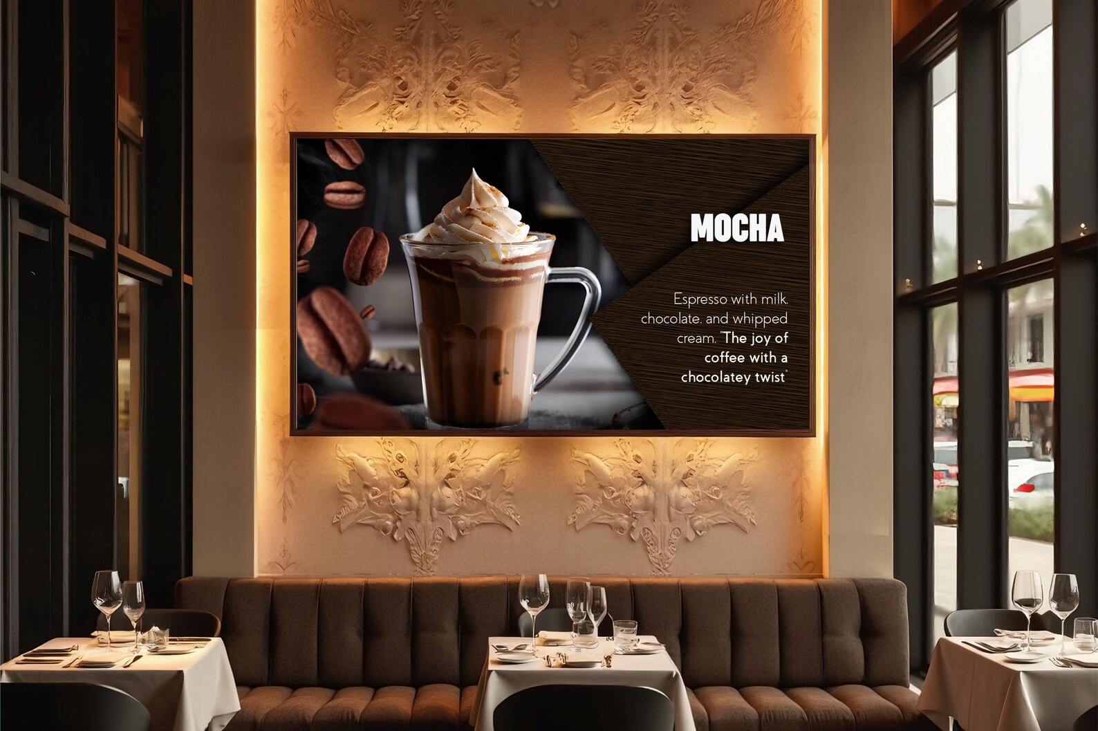Coffee Digital Menu, Design Service for Super TV Board, Animated TV ...
