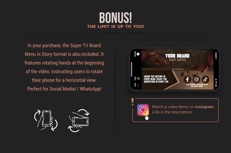 Coffee Digital Menu, Design Service for Super TV Board, Animated TV ...