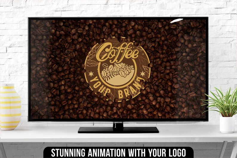 Coffee Digital Menu, Design Service for Super TV Board, Animated TV ...