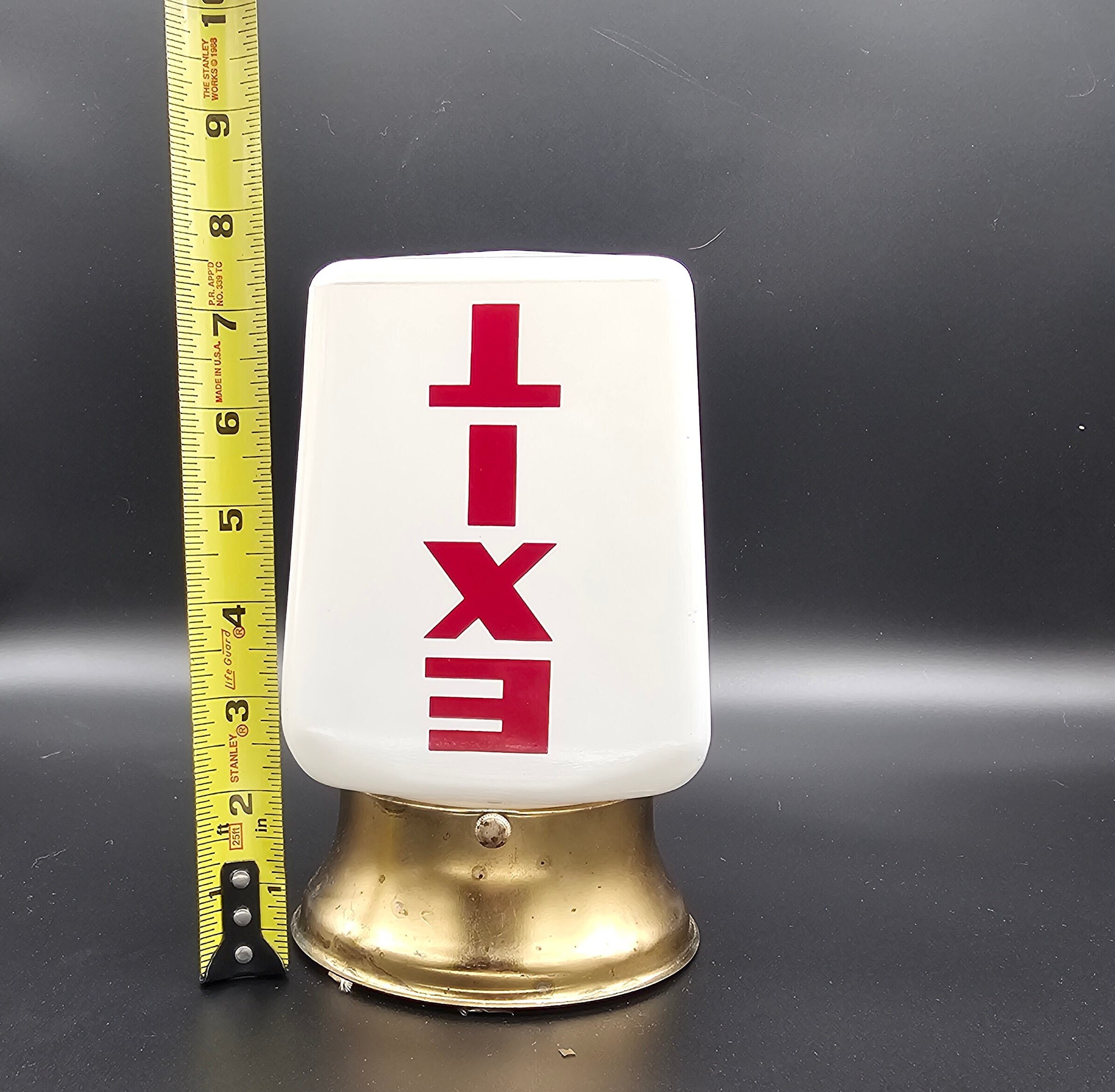 Vintage Three-sided Glass EXIT Sign With Brass Mounting Fixture - Etsy