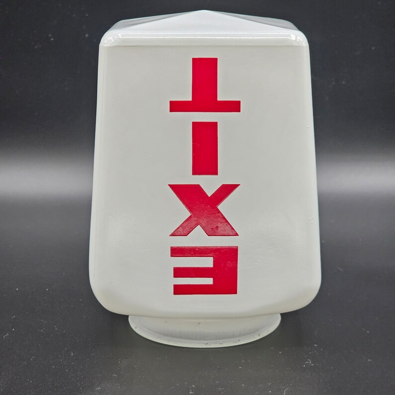 Vintage Three-sided Glass EXIT Sign With Brass Mounting Fixture - Etsy