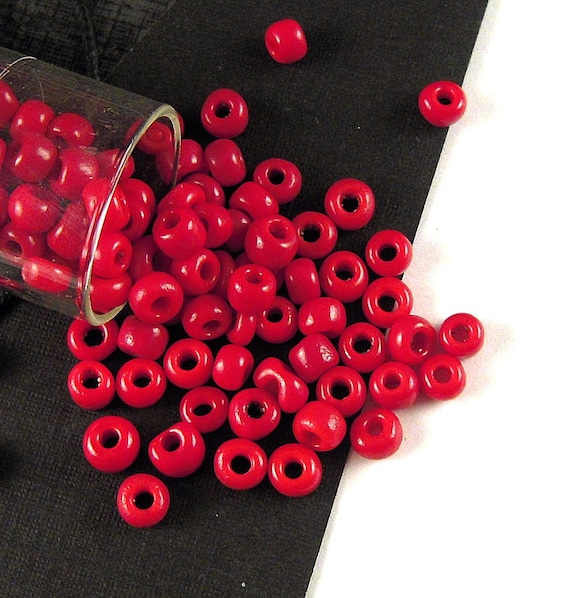 RARE MUTED Bisque Red Antique Italian Seed Beads 4mm - Etsy