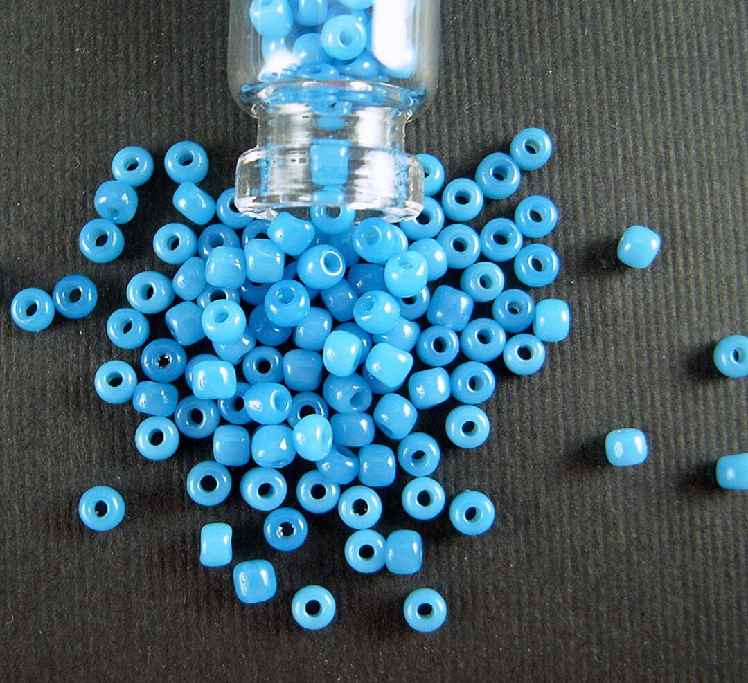 SUPER Rare Greasy Blue Antique Italian Glass Seed Beads - 2.1mm - Rich ...